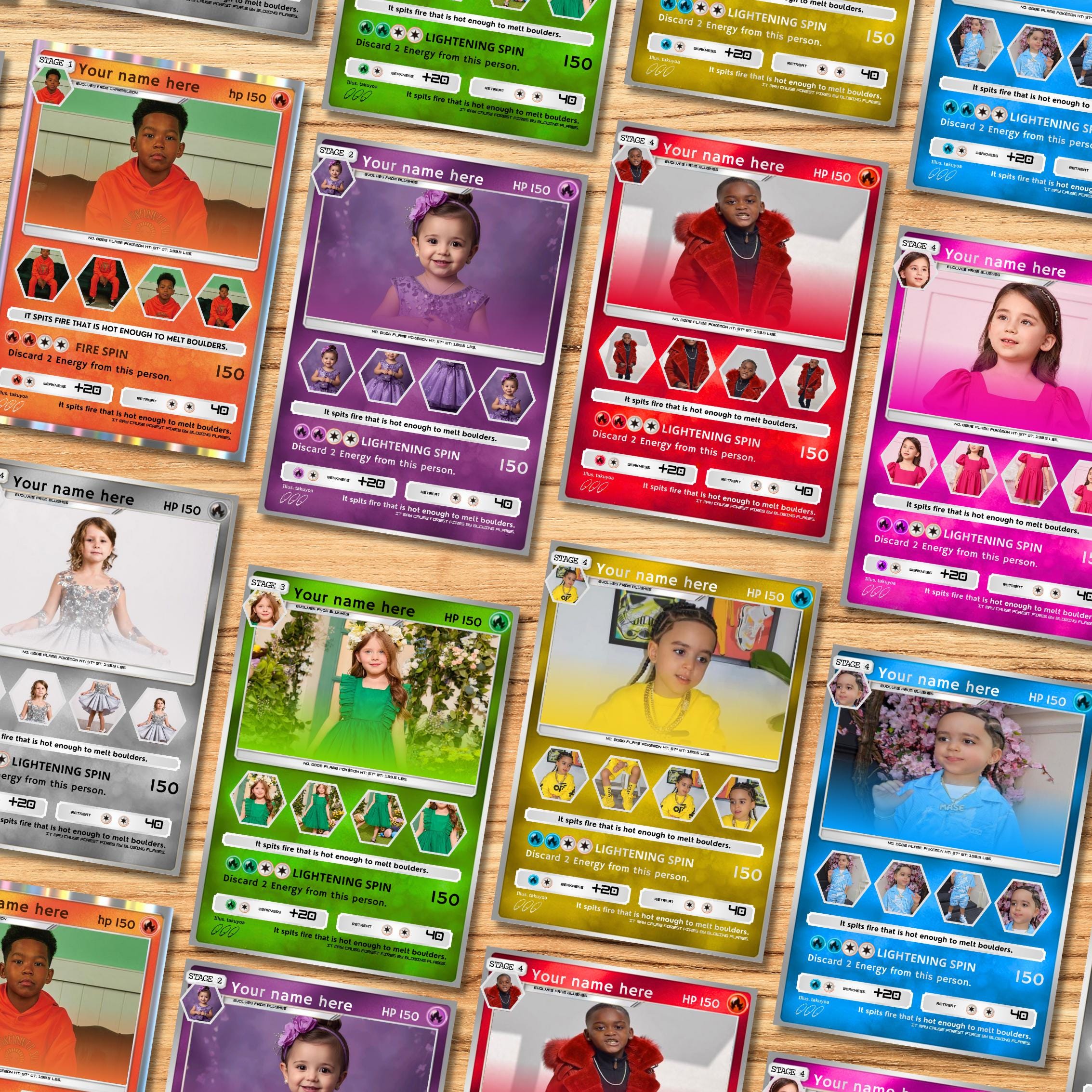 Custom Pokémon Card Template, Editable TCG Card, Personalized Trading ...