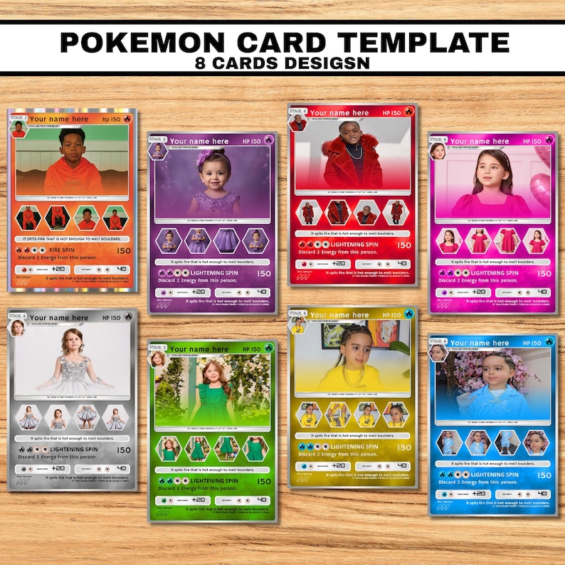 Custom Pokémon Card Template, Editable TCG Card, Personalized Trading ...