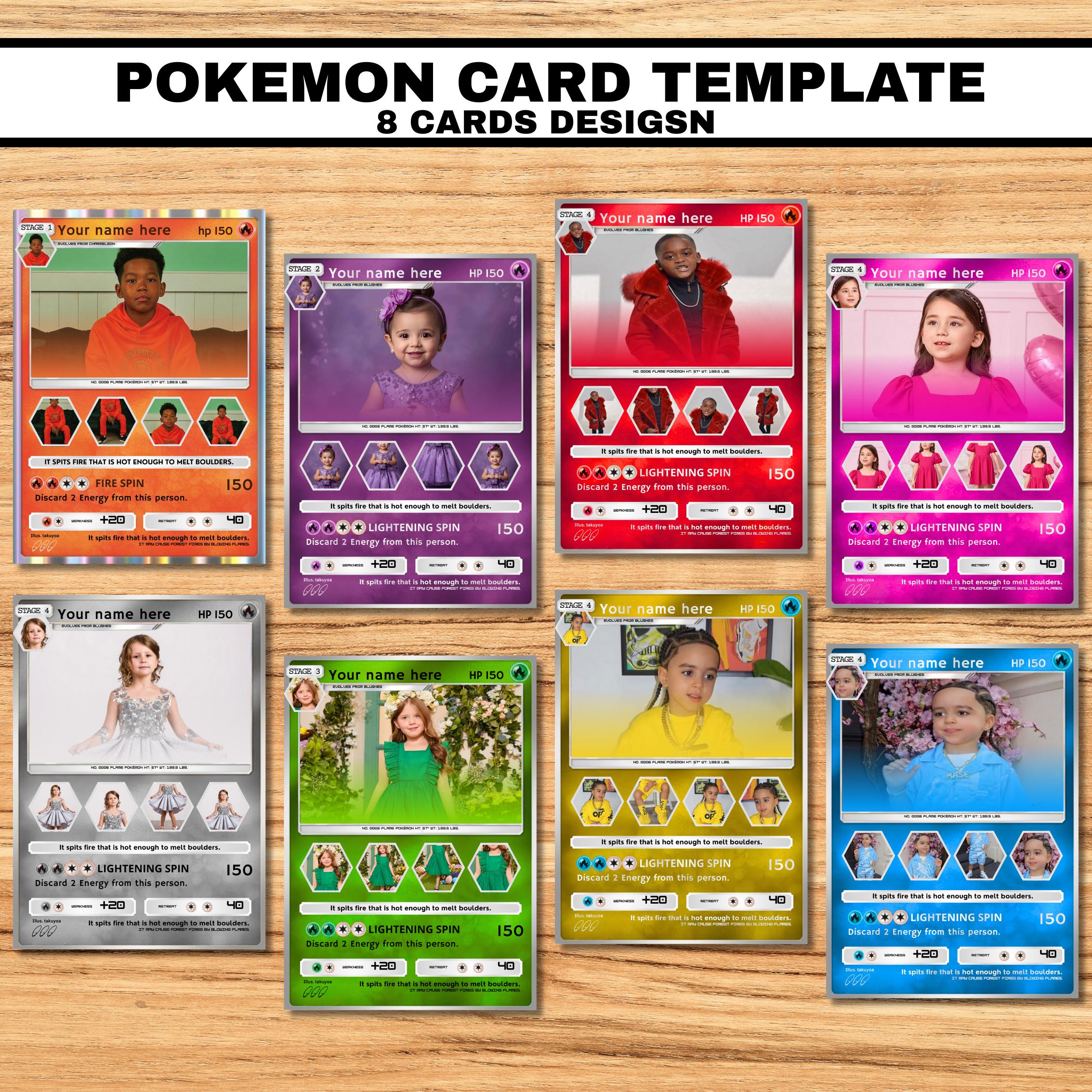 Custom Pokémon Card Template, Editable TCG Card, Personalized Trading ...