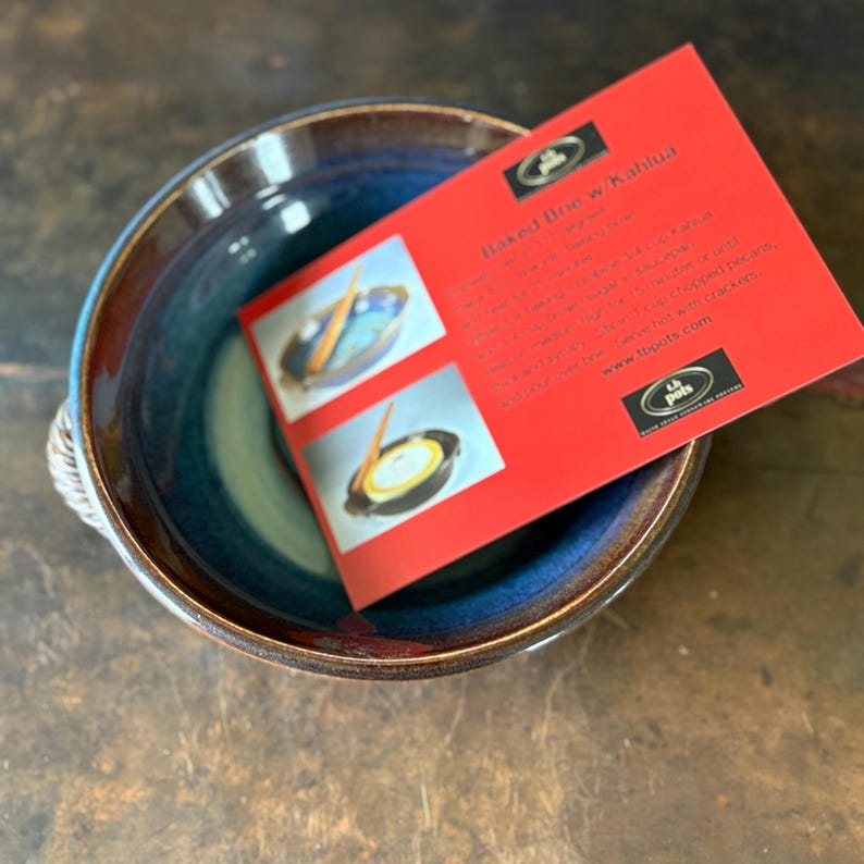 Brie Baker Medium Size With Hobbit Blue Glaze - Etsy