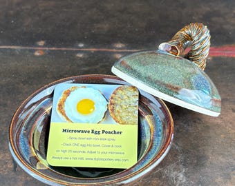 Poached Egg Cooker Pottery Microwave Poached Egg Baker, 175 Ml ...