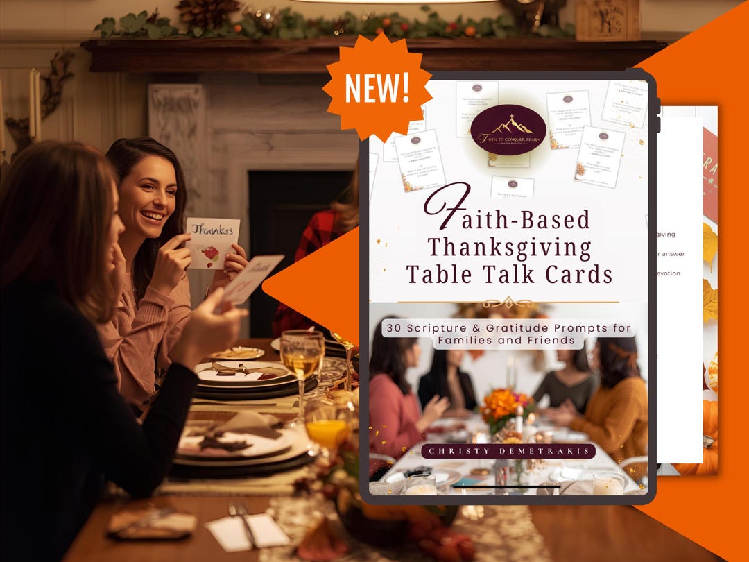 Faith-based Thanksgiving Conversation Cards: 30 Scripture & Gratitude ...