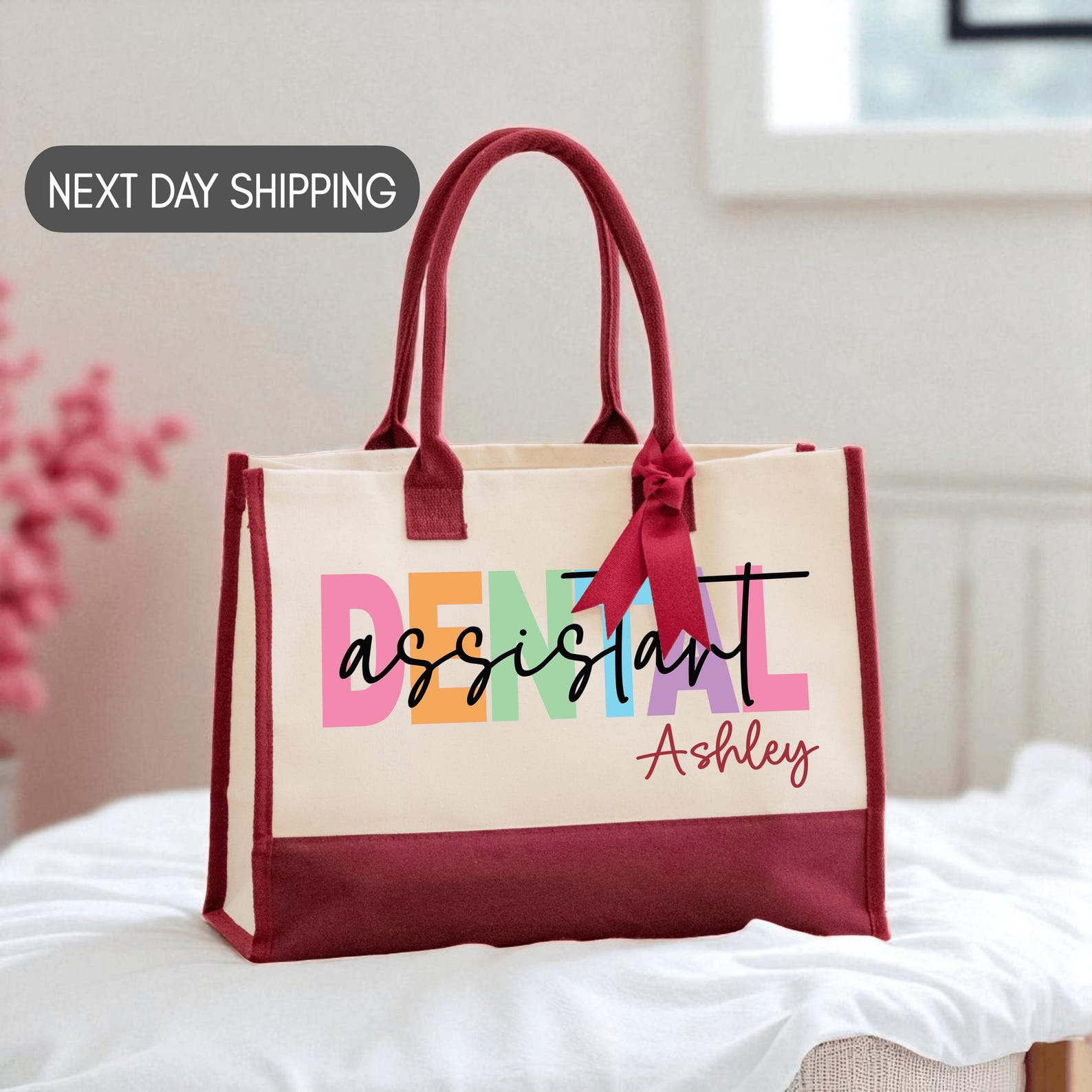 Custom Dental Assistant Tote Bag Personalized Dental Assistant Gift ...