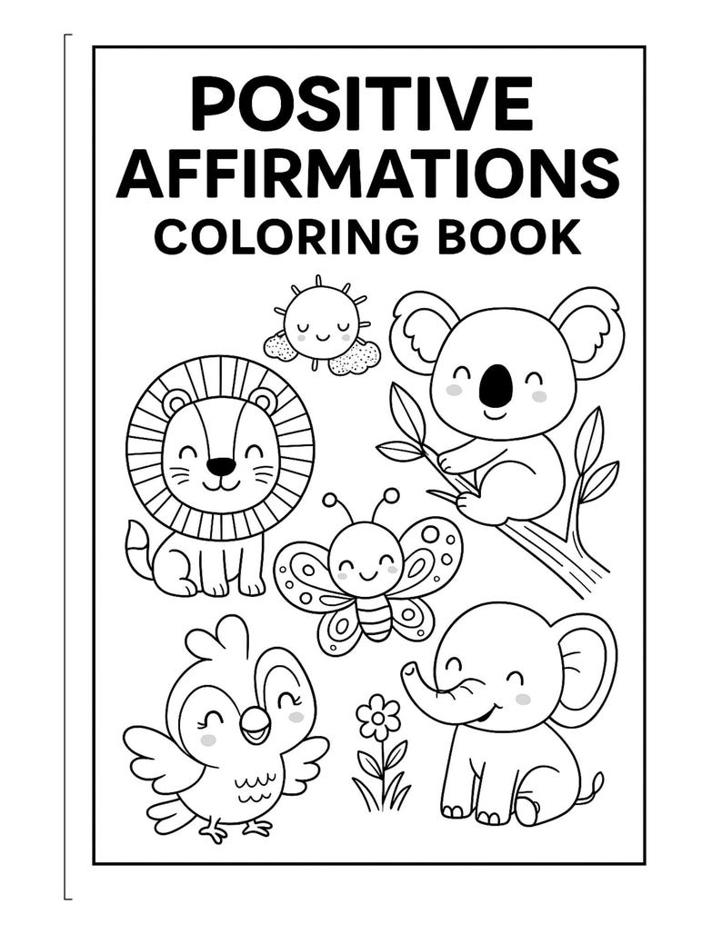 Kids Colouring Books With Affirmations, Motivational Coloring Pages ...