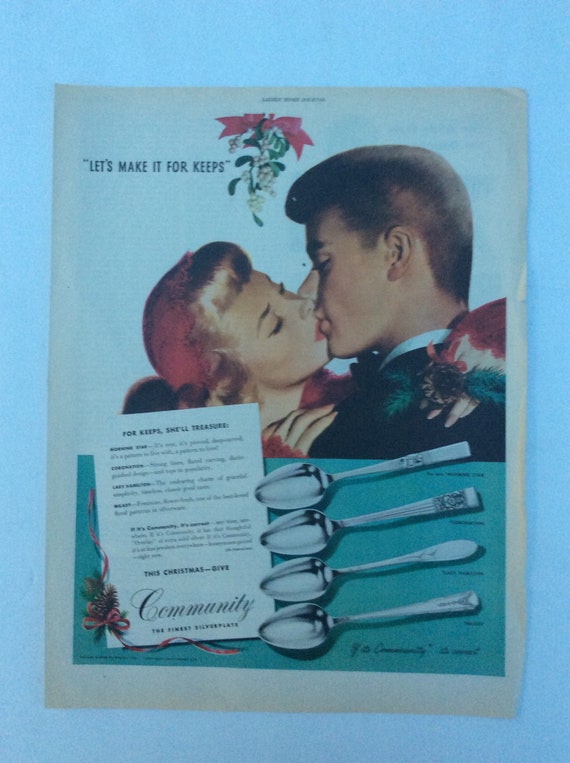 Tableware Ad Retro Ad Merry Christmas Vintage Advertisment Kitchen ...