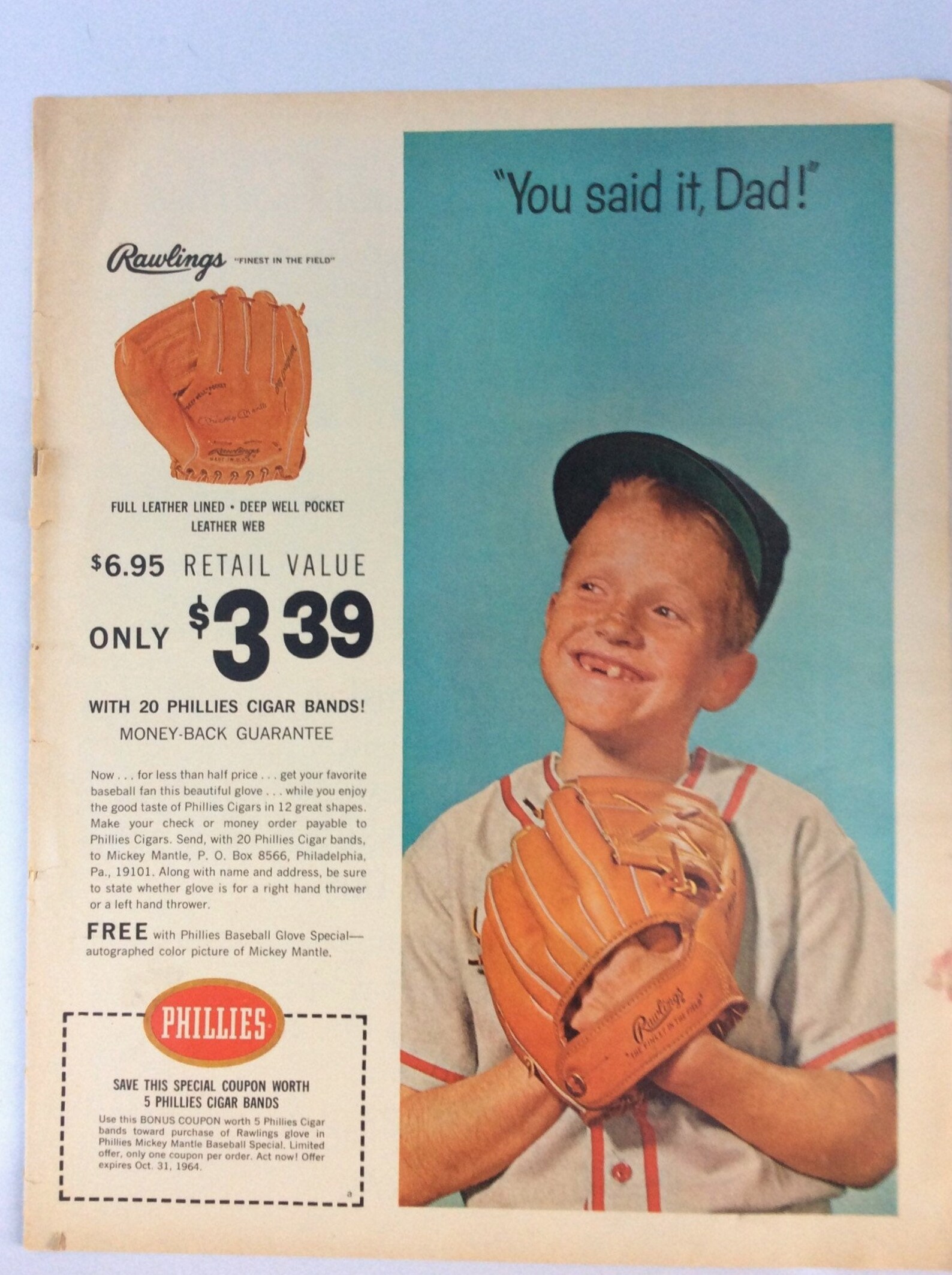 Rawlings Glove Ad Phillies Ad Baseball Ad vintage Paper - Etsy Canada