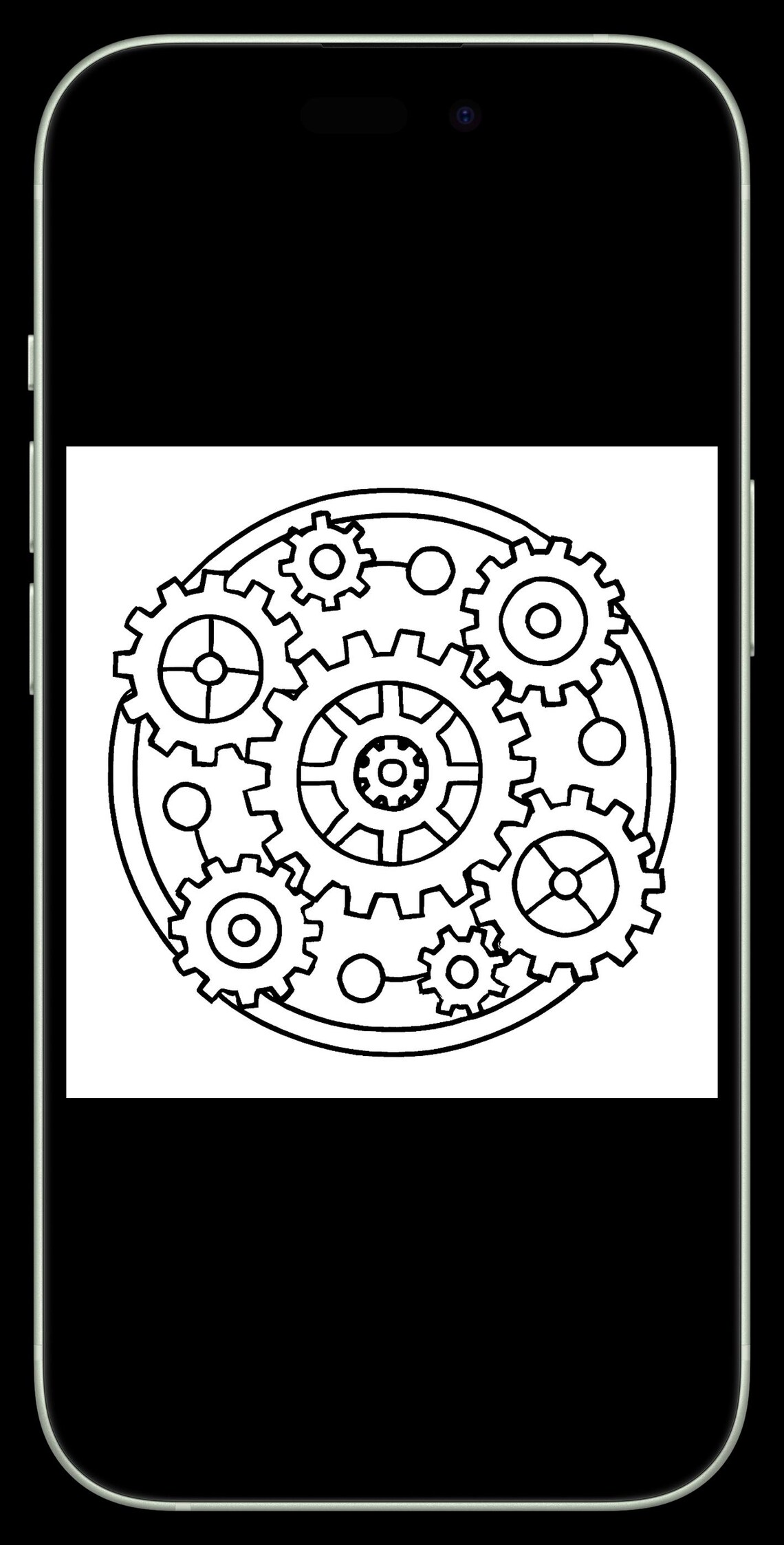 Gear Mandala Coloring Page - Printable PDF | Mechanical Art - Etsy