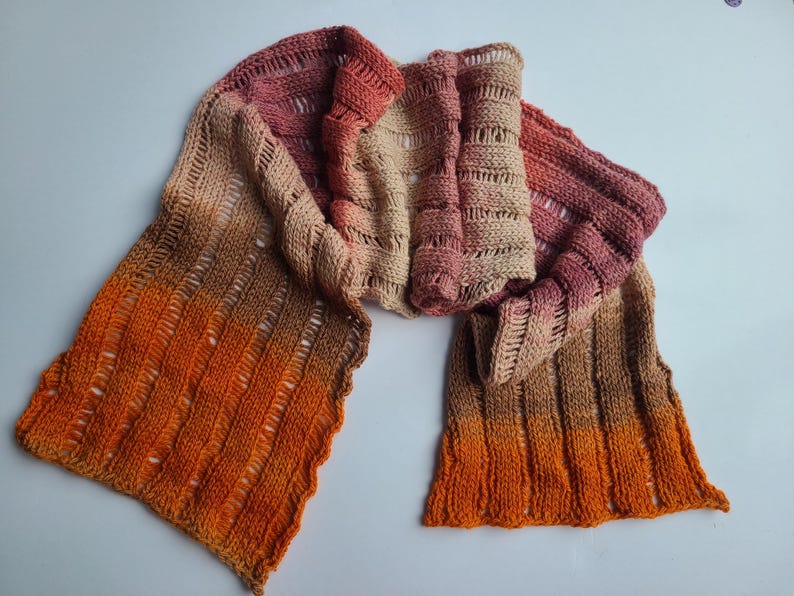 Drop Stitch Hat and Scarf Knit Pattern - Etsy