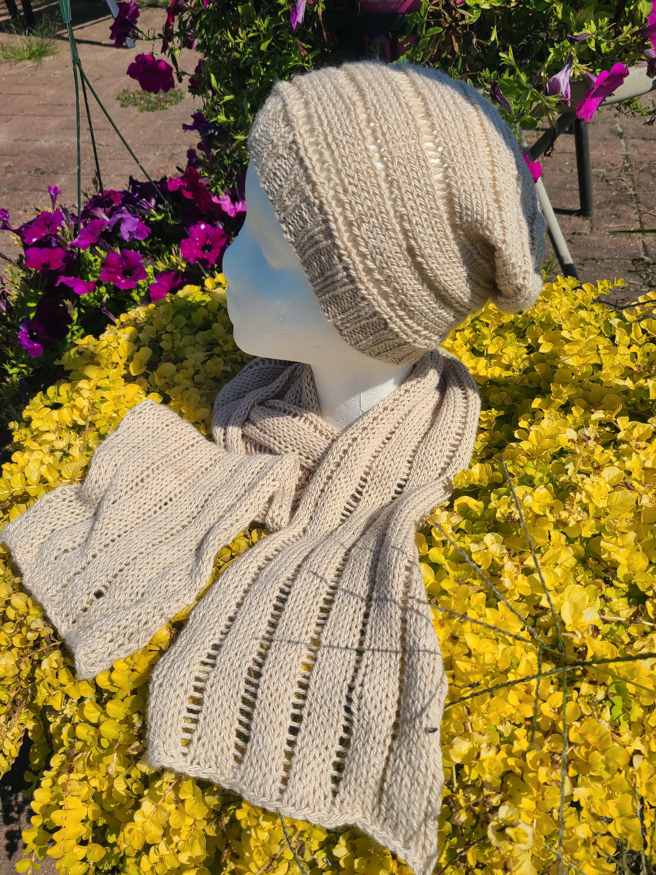 Drop Stitch Hat and Scarf Knit Pattern - Etsy