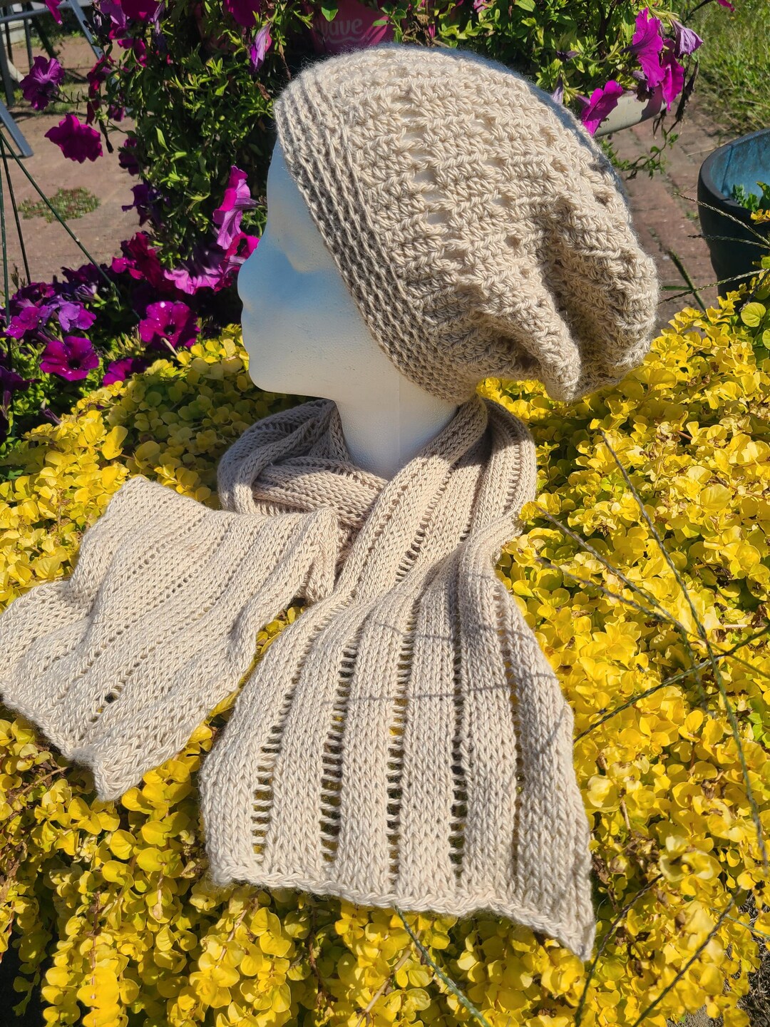 Drop Stitch Hat and Scarf Crochet Pattern - Etsy