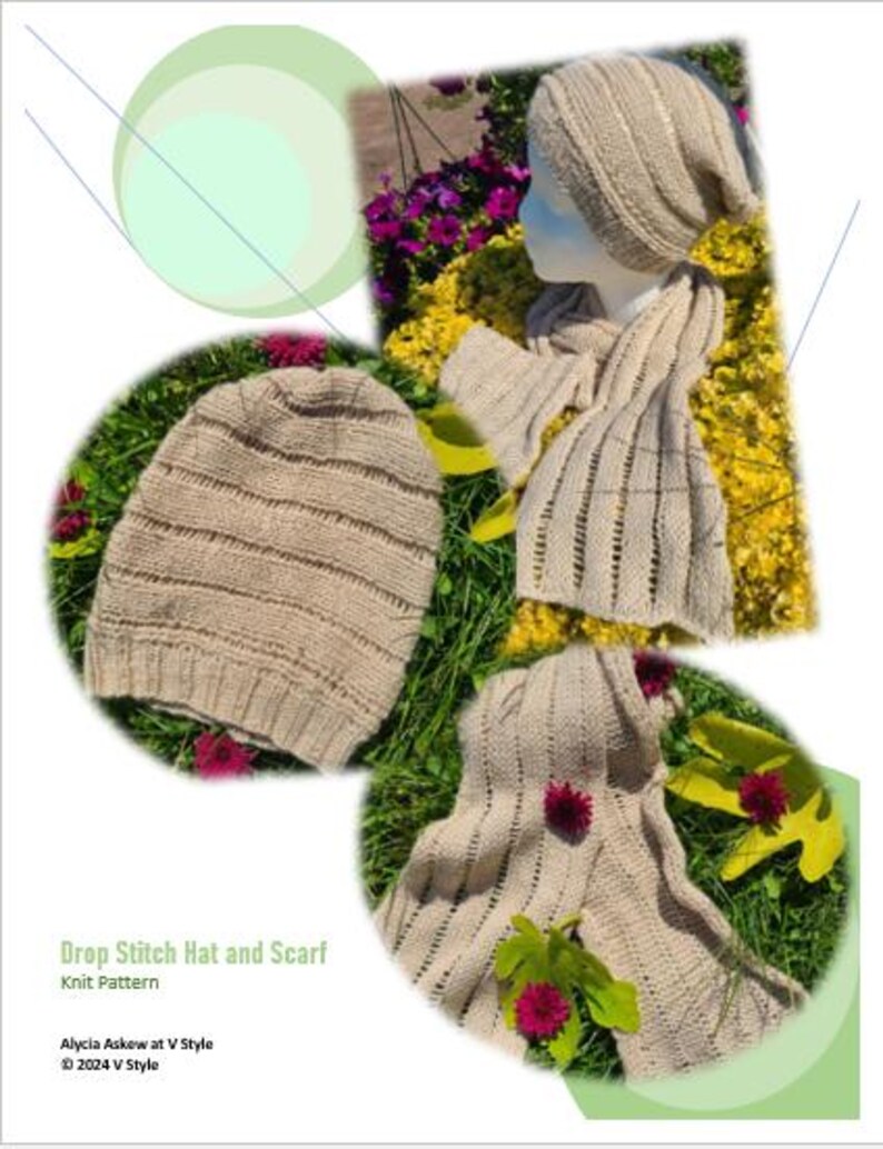 Drop Stitch Hat and Scarf Knit Pattern - Etsy
