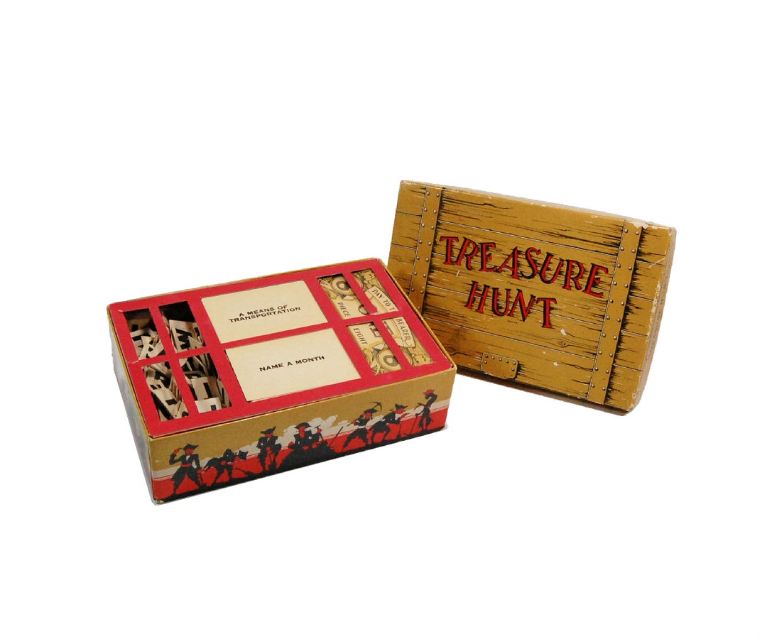 1940s Vintage Treasure Hunt Pirate Word Game Midcentury Vtg Letter ...