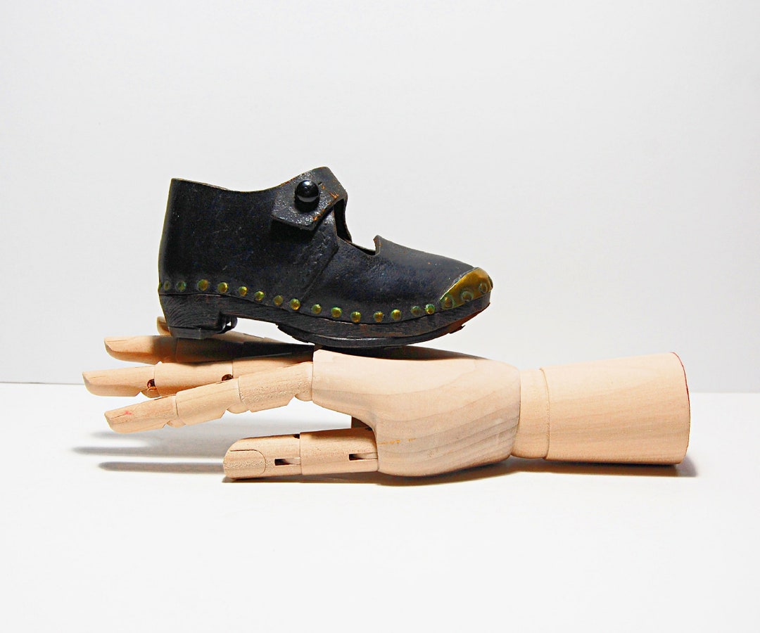 19th Century Lancashire Clog Antique Toddler Shoe 1800s Childs Shoe ...