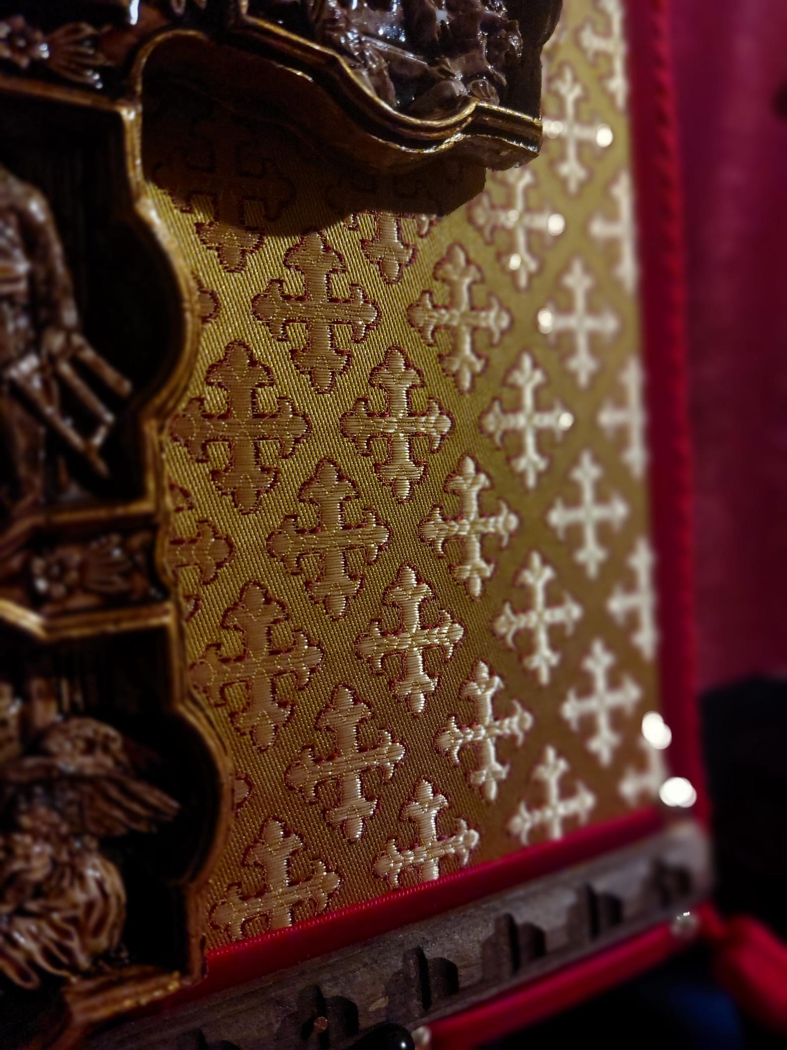 Hand-painted Byzantine Relief Cross for Prayer Corner or Home Altar ...