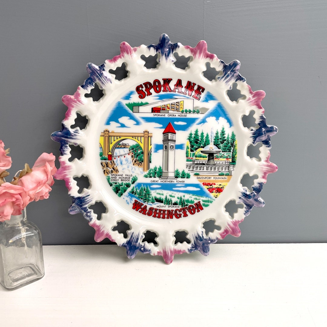 Spokane, Washington Souvenir Plate - 1970s Vintage - Etsy