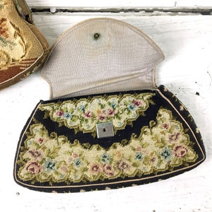 Petit Point Handbags - Set of 2 - Vintage Small Evening Accessory - Etsy