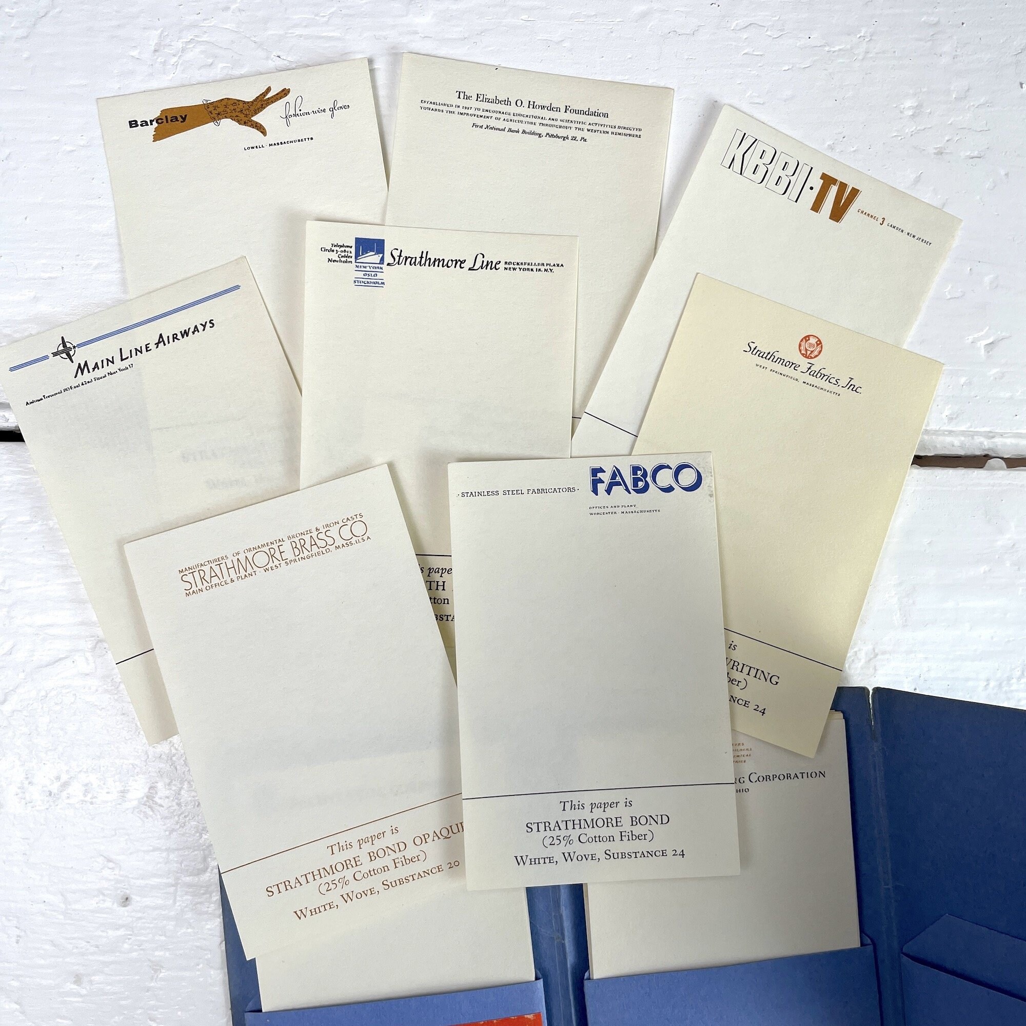 Paper & Party Supplies 1940s Strathmore paper miniature letter head ...