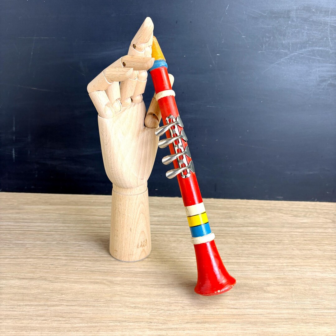 Wooden Clarinet Toy - Made in US Zone Germany - Vintage 1940s Toy - Etsy
