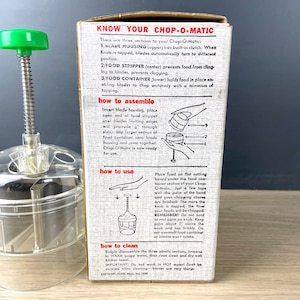 Popeil Chop-o-matic New Giant Food Chopper With Box - Etsy