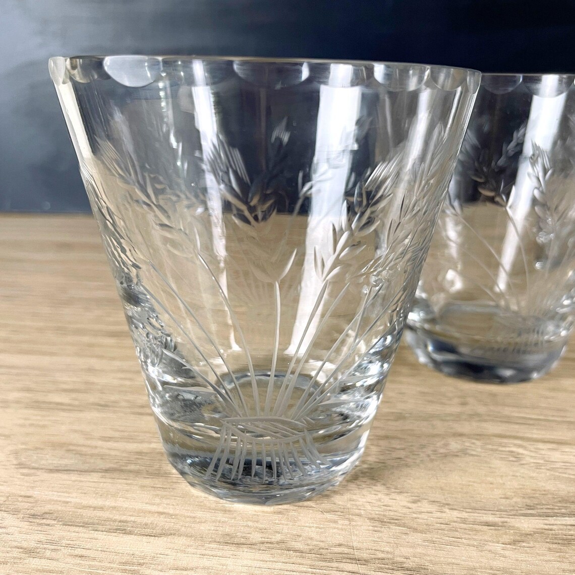 Wheat Etched Cocktail Glasses - Set of 4 - Vintage Barware - Etsy