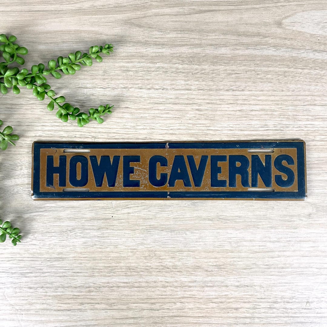 Howe Caverns License Plate Topper - Vintage Road Trip Souvenir - Etsy
