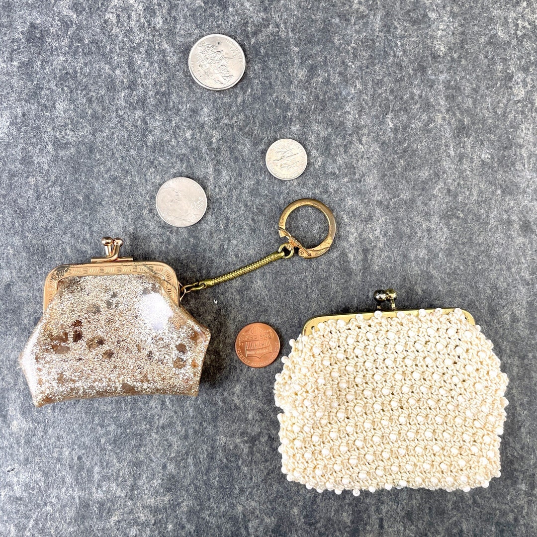 Kiss-clasp Vintage Coin Purses - a Pair - 1960s Vintage - Etsy