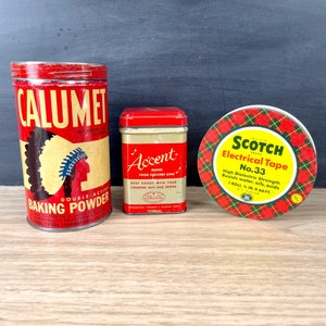 Calumet, Accent, Scotch - Trio of Vintage Tins - Vintage Advertising - Etsy