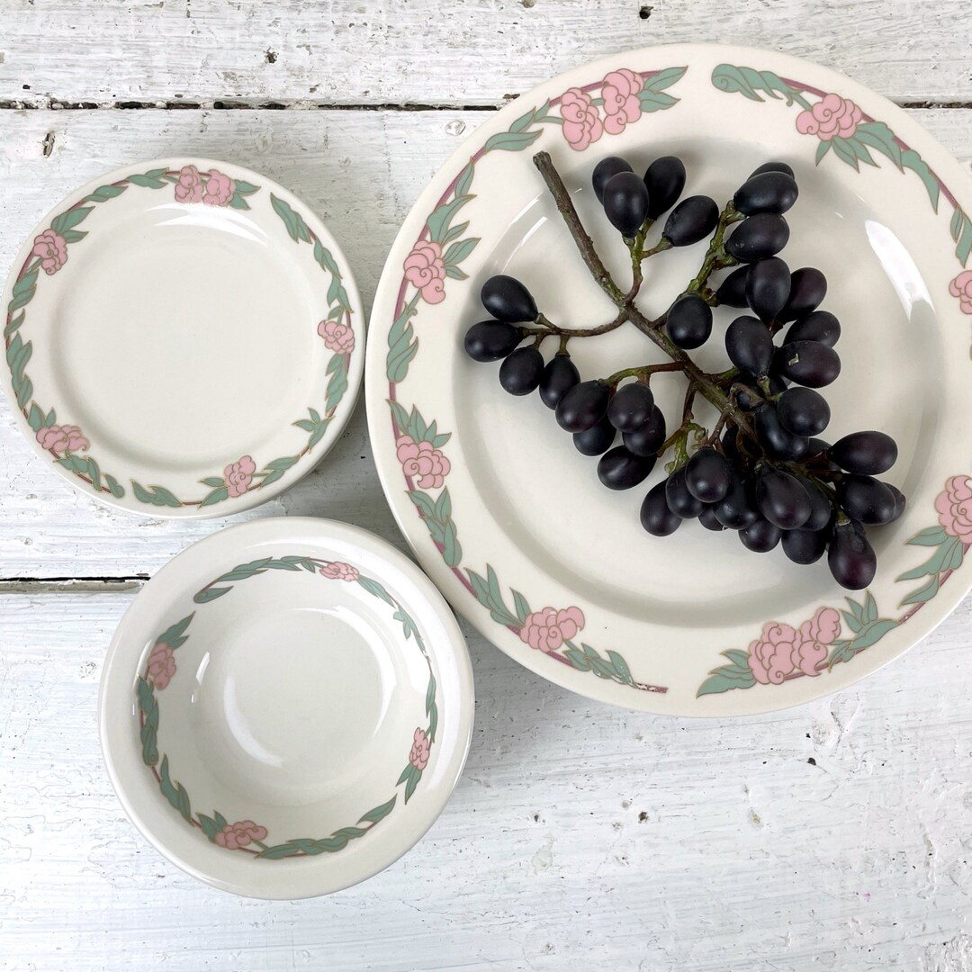 Syracuse China Floral Restaurantware China Set for 4 12 Pc 1980s ...
