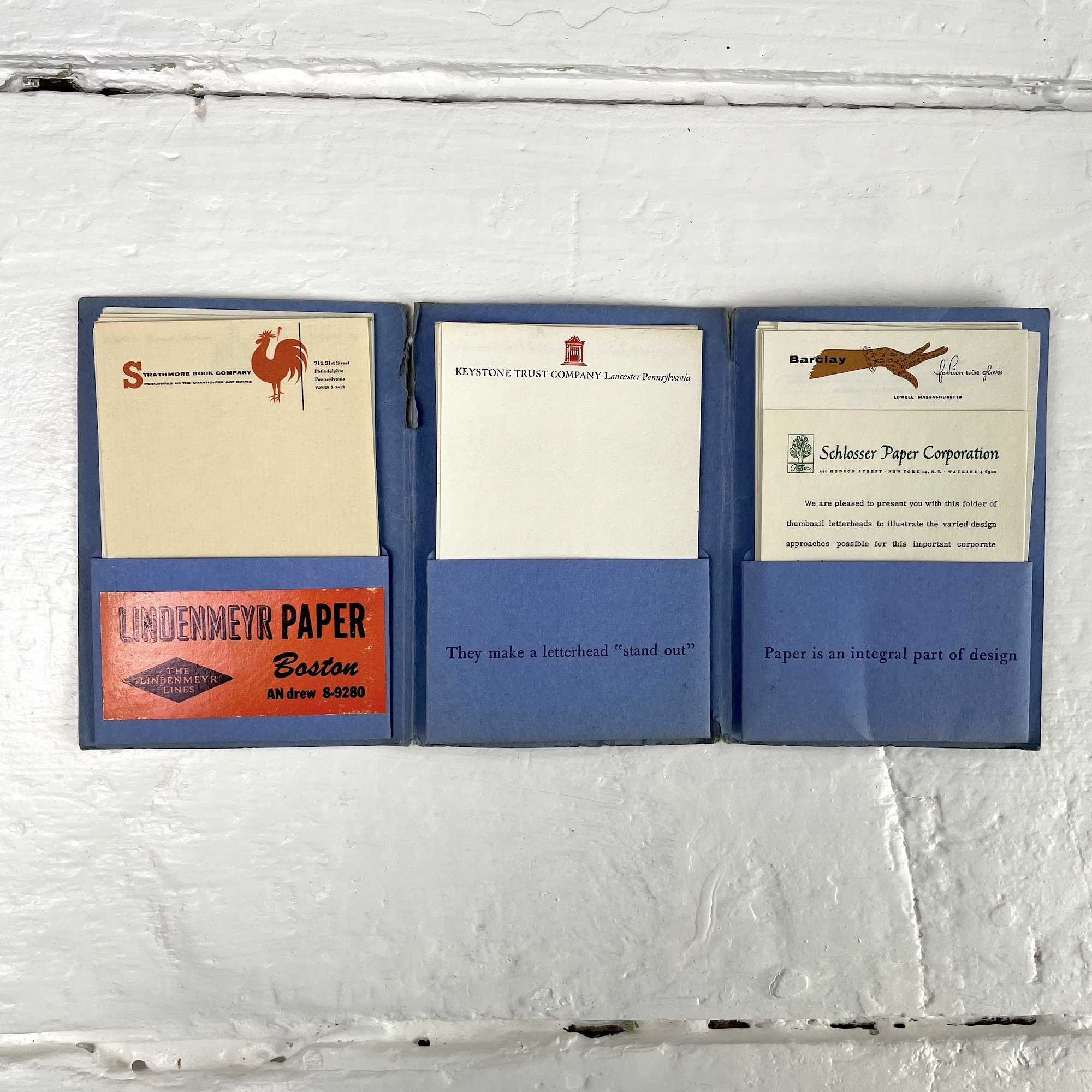 Paper & Party Supplies 1940s Strathmore paper miniature letter head ...