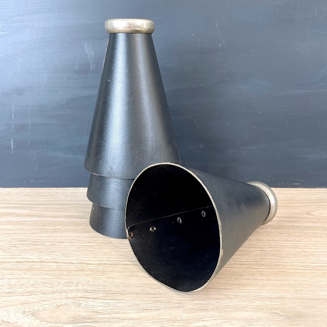 Black 7 Megaphones Set of 4 1960s Vintage - Etsy