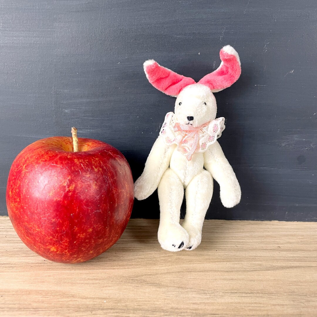 Small Artist Made Jointed White Rabbit - 1970s Vintage - Etsy