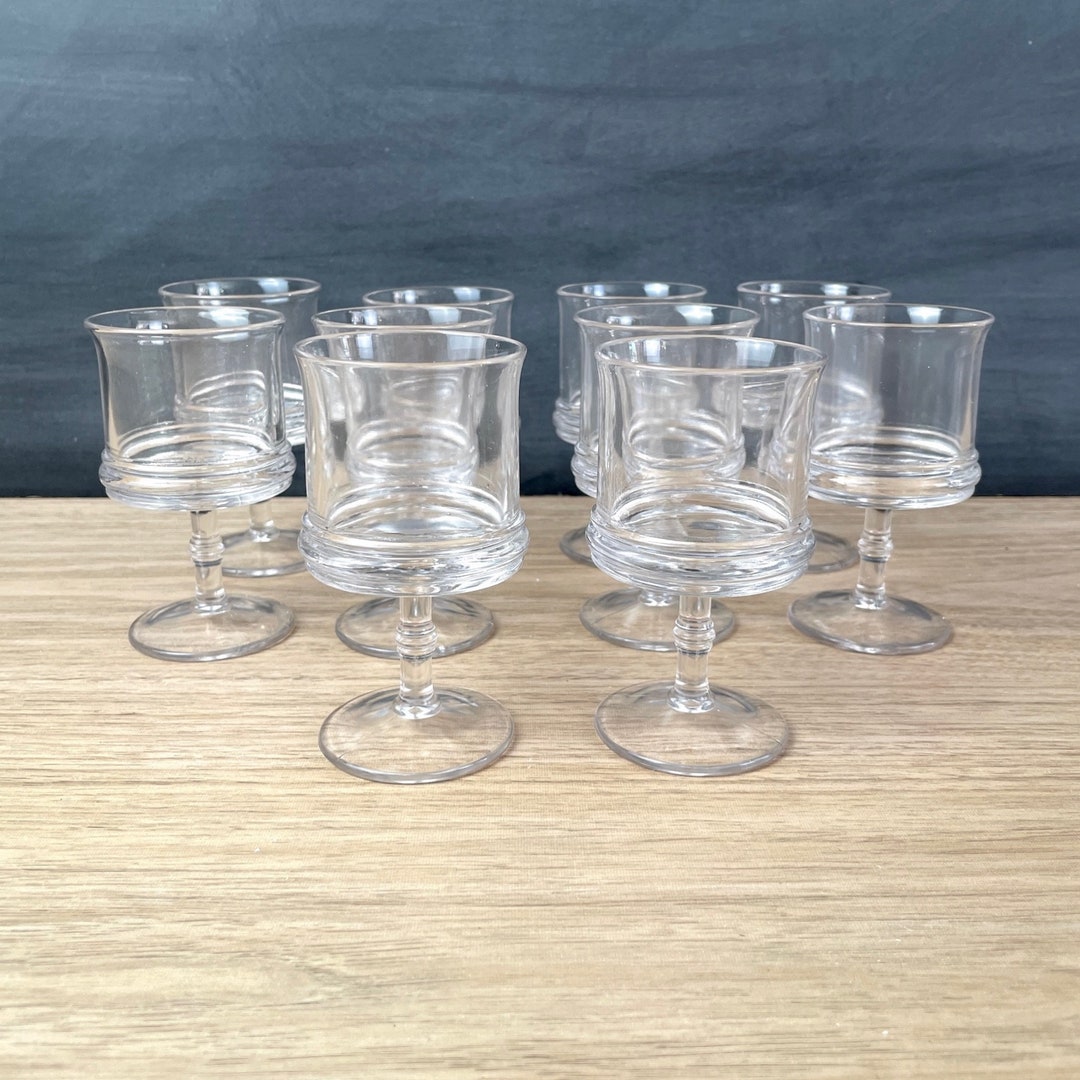 Antique Cordial Glasses - Set of 10 - Clear Barware Stems - Etsy