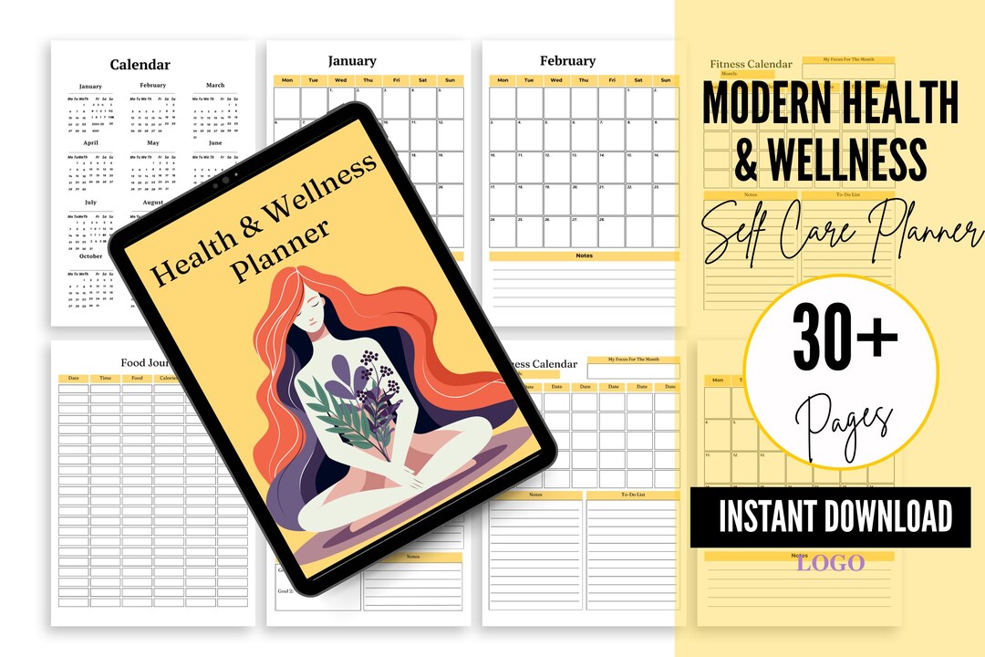 Health & Wellness Planner | Fitness, Meal Plan and Habit Tracker | Self ...