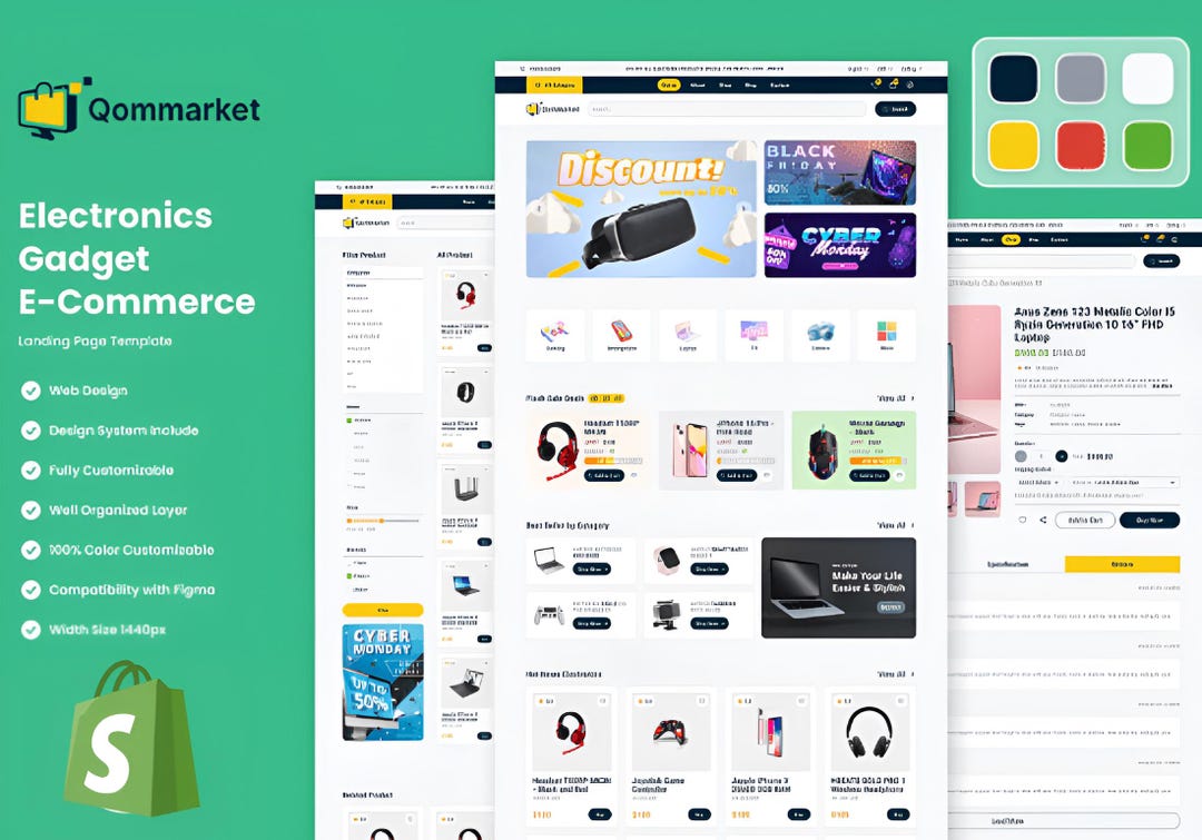Electronics E-commerce Website Template | Shopify Tech Store Theme ...