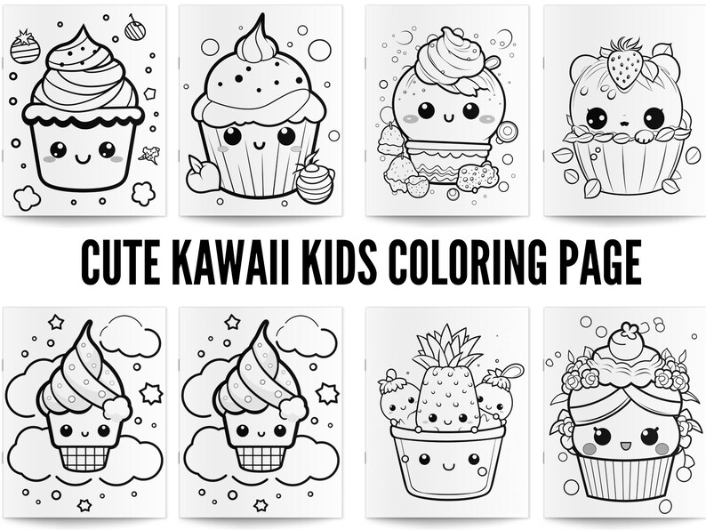 Cute Kawaii Kids Coloring Pages | Adorable Printable Coloring Sheets ...