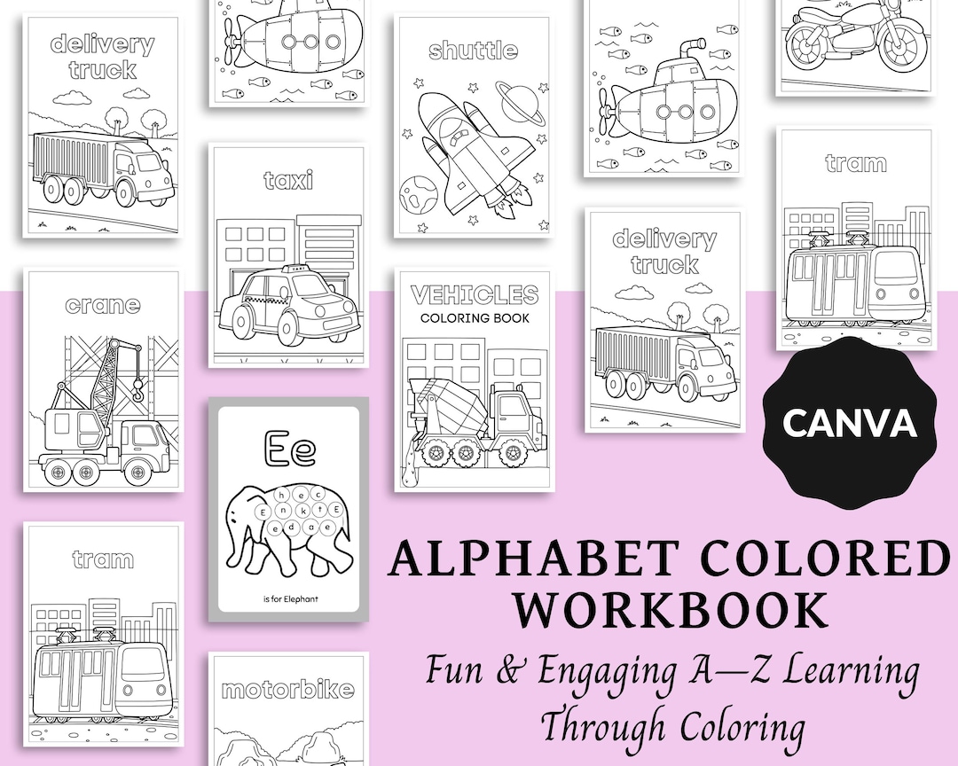 Vehicles Transport Coloring Book for Kids Ages 4-8 | Cars, Trucks ...