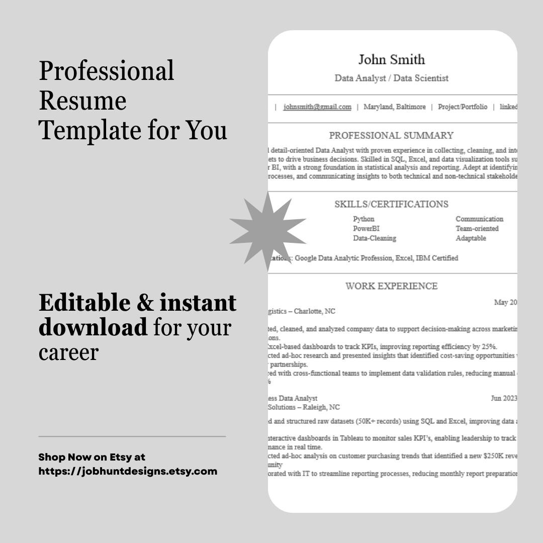 3-in-1 Resume Template Bundle | Ats-friendly Resume, Cover Letter ...