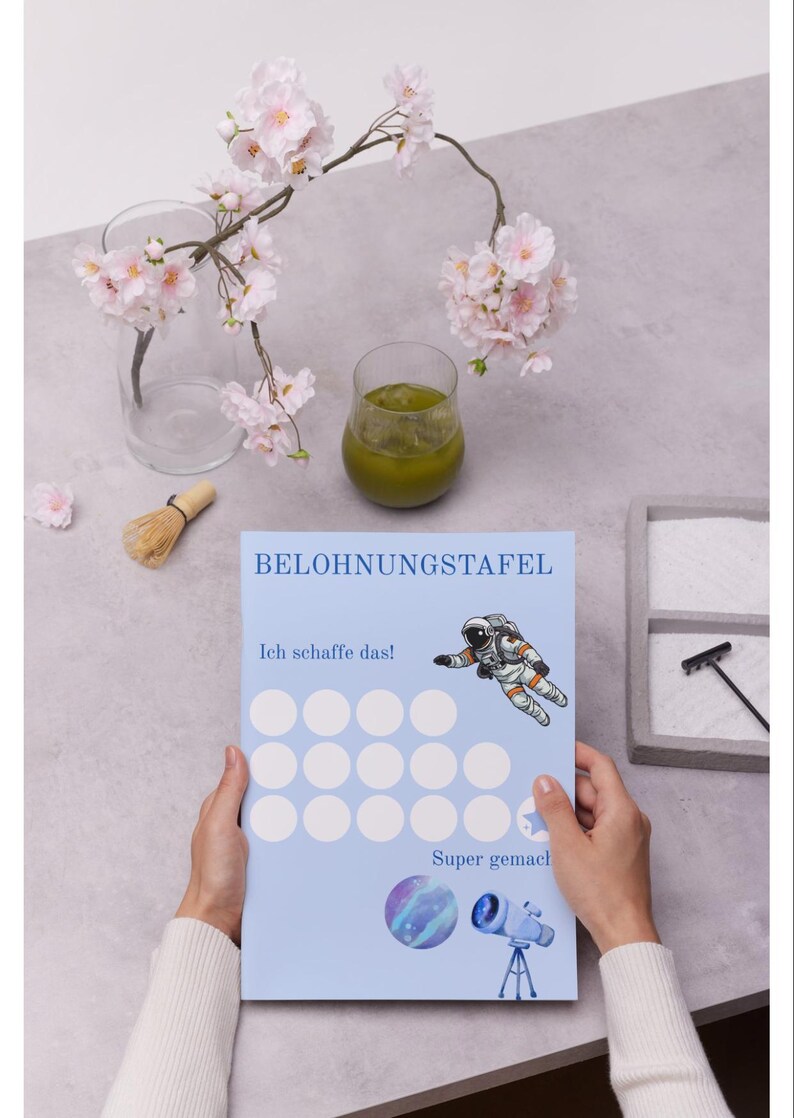 Blue Reward Chart | Children's Motivation | Digital Download PDF - Etsy