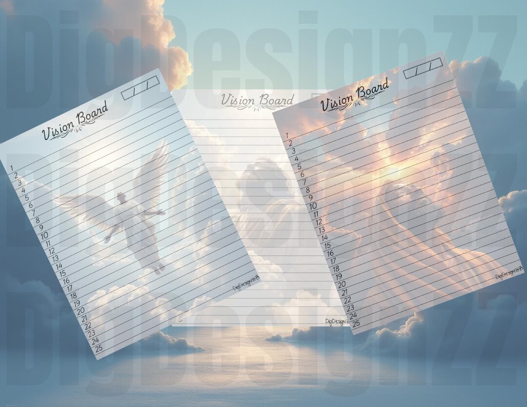 Faith-based Vision Board Series One Printable Christian Manifestation ...