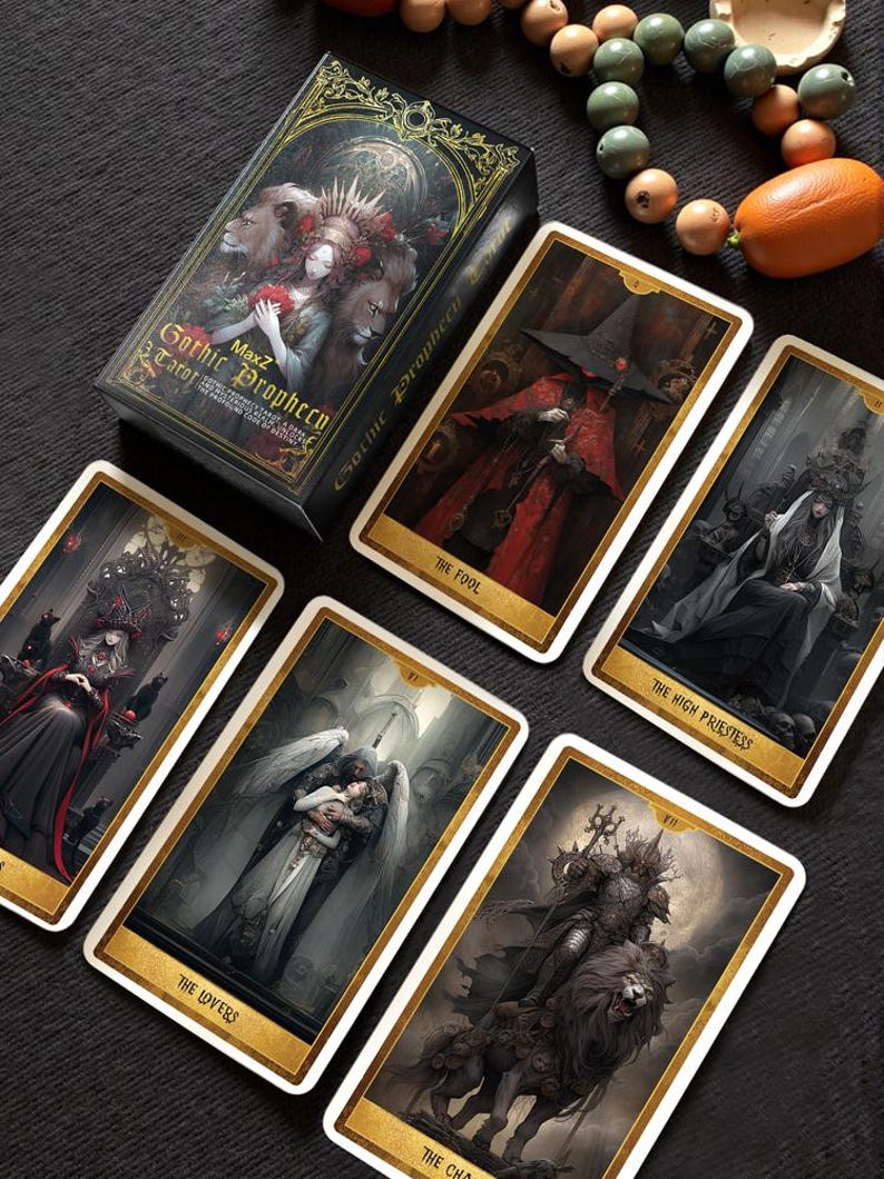 Gothic Prophecy Tarot Deck: Dark Fantasy Divination Cards - Etsy