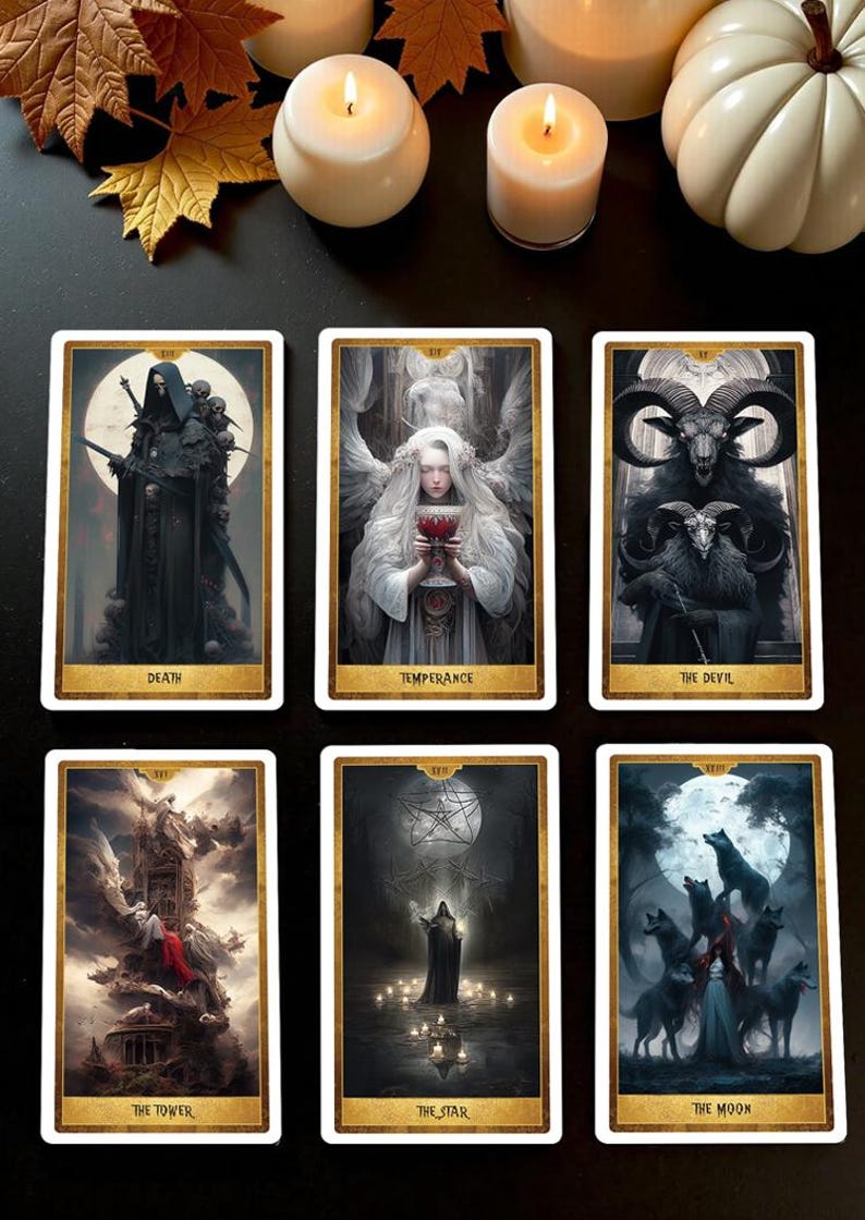 Gothic Prophecy Tarot Deck: Dark Fantasy Divination Cards - Etsy