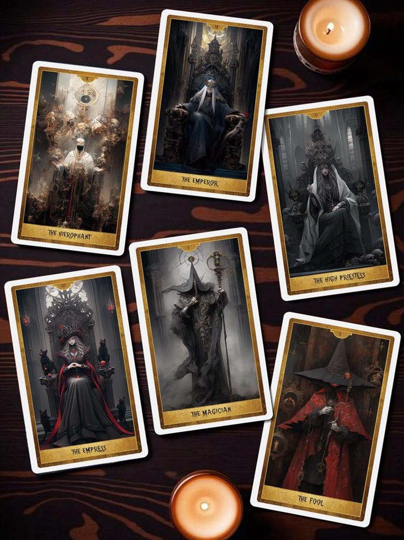 Gothic Prophecy Tarot Deck: Dark Fantasy Divination Cards - Etsy