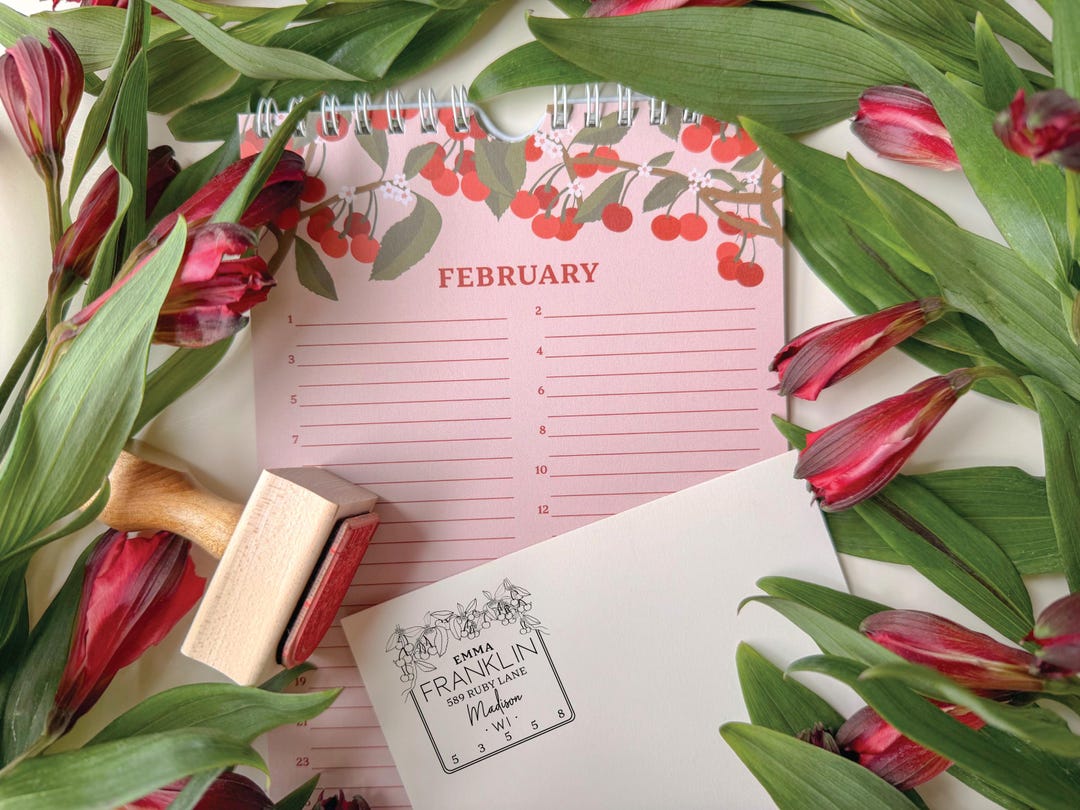 Gift Set | Vintage Fruta Perpetual Calendar & Fruta Stamp - Etsy