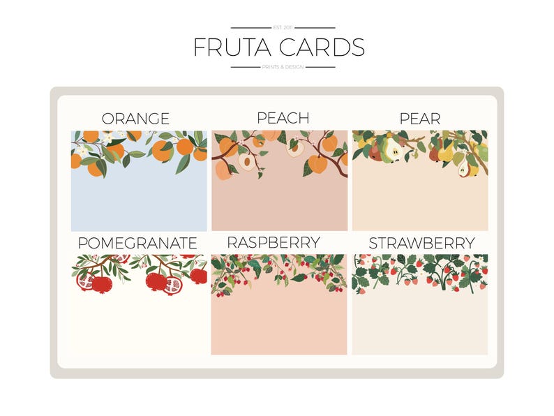 Personalized Fruit Note Cards: Vintage Stationery Set - Etsy