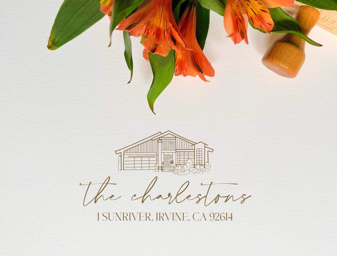 Custom Home | Return Address Stamp | Wood or Self-inking - Etsy