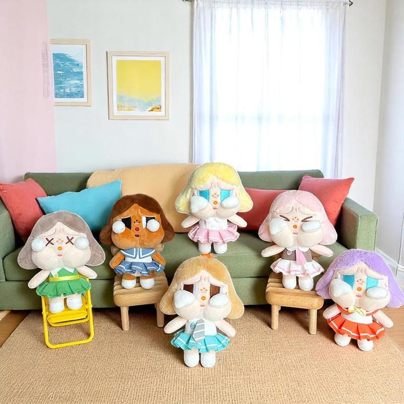 Original Popmart Crybaby Sad Club Plush Toy Key Chain Doll Kawaii ...