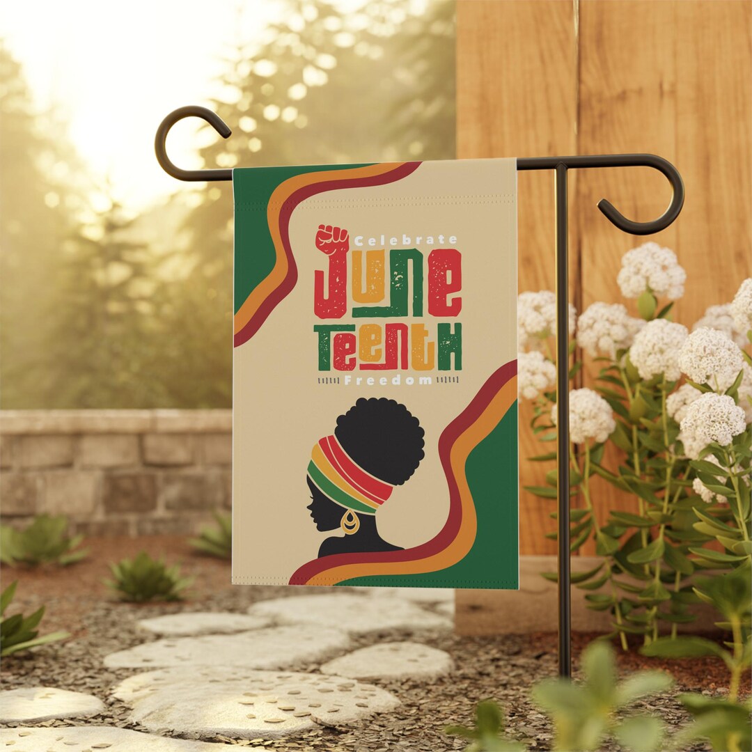 Juneteenth Garden Banner, Black Independence Day Yard Sign, Celebrate ...