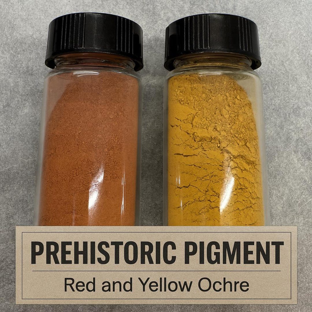 Red & Yellow Ochre - Cave Painting Pigment, Prehistoric Art Collectible ...