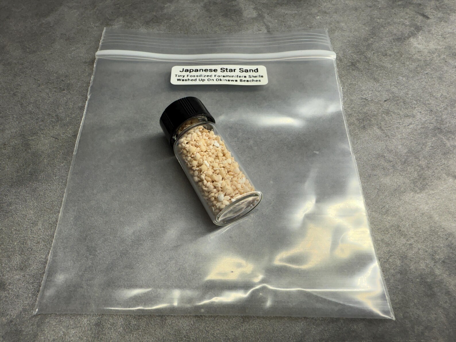 Japanese Star Sand - Hoshizuna Fossils Lucky Star-shaped Sand in Glass ...