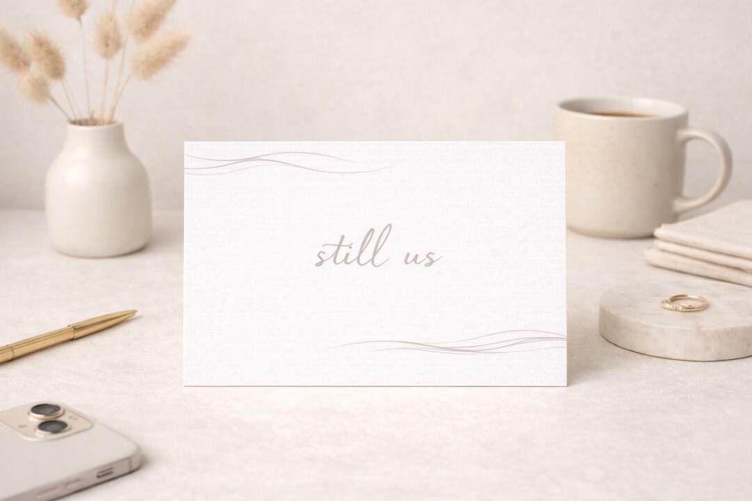 Still Us Modern Minimal Greeting Card Printable, Digital Download(pdf ...